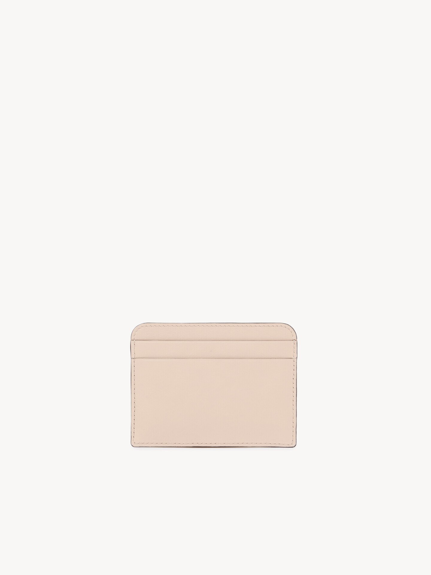 Chloé Iconic card holder in shiny leather Cement Pink - Chloé